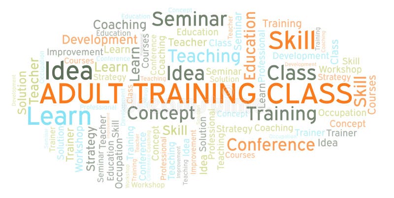 Adult Training word cloud. stock illustration. Illustration of word ...