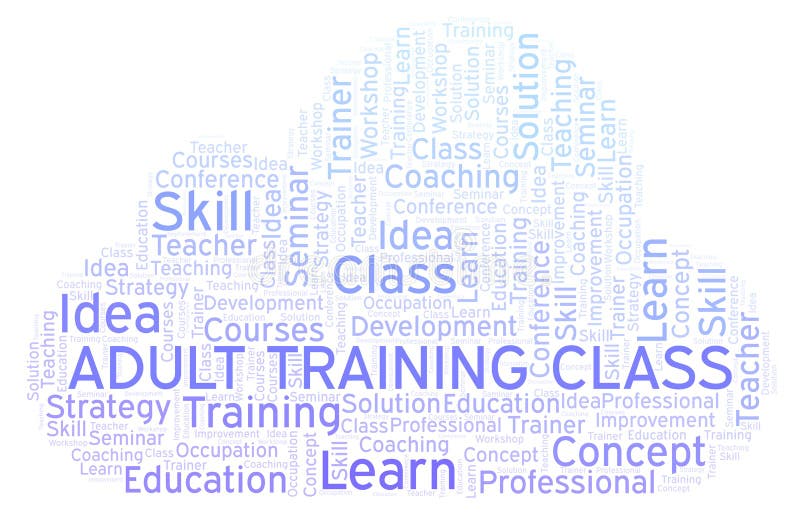 Adult Training Class Word Cloud. Stock Illustration - Illustration of ...