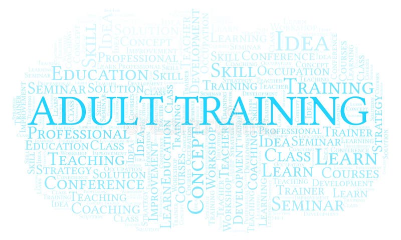 Adult Training word cloud. stock illustration. Illustration of word ...