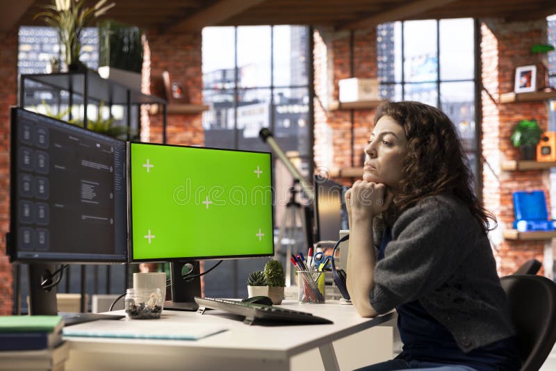 Adult Types Prompts on a PC To Receive AI Generated Responses Next To ...