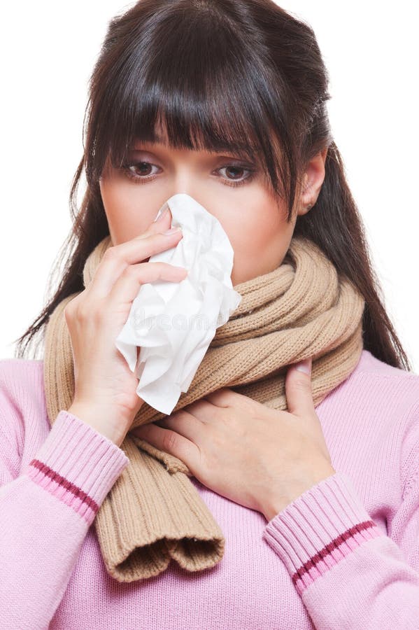 Woman with Cold in the Head Stock Image - Image of adult, mouth: 7057079