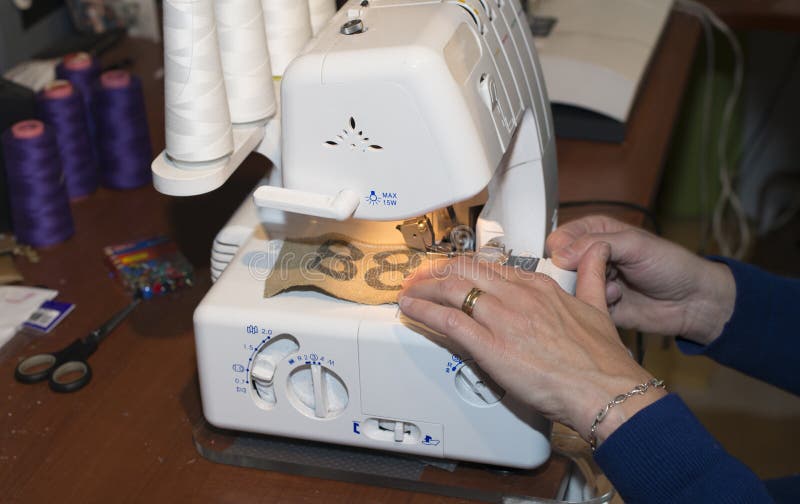 Woman in Workshop Making Clothes Stock Photo - Image of sewingmachine ...