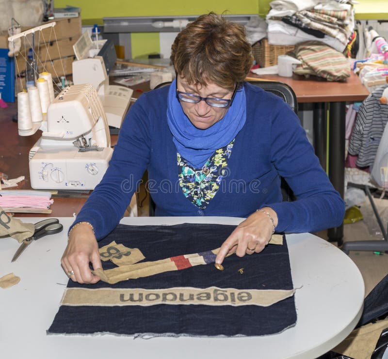 Woman in Workshop Making Clothes Stock Photo - Image of adult, clothes ...