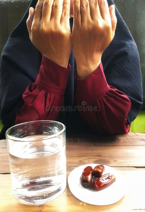 An Adult Woman is Praying before Eating Stock Photo - Image of dessert ...