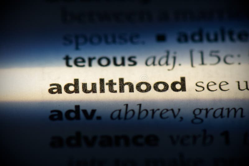 Adulthood stock photo. Image of closeup, etymology, adulthood - 161577874