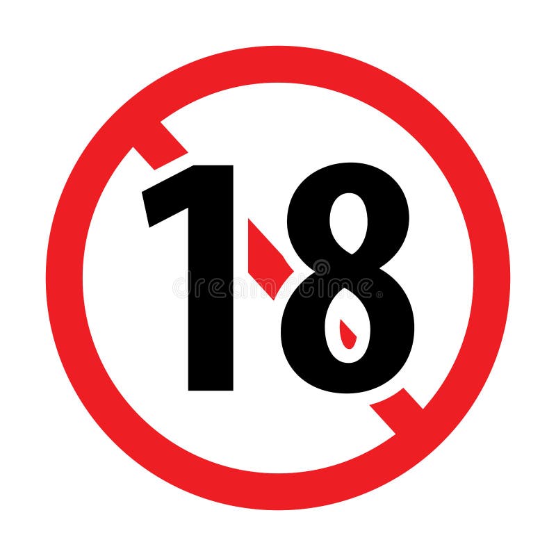 Adults only, Age Restriction Stock Vector - Illustration of stop ...