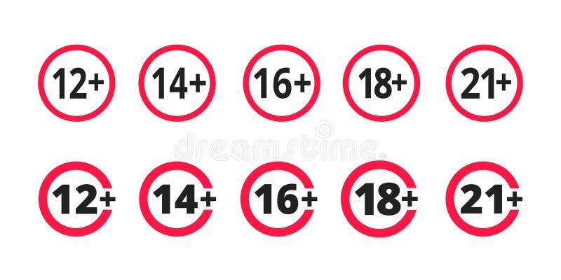 Adults Content only Age Restriction 12, 14, 16, 18, 21 Plus Years Old ...