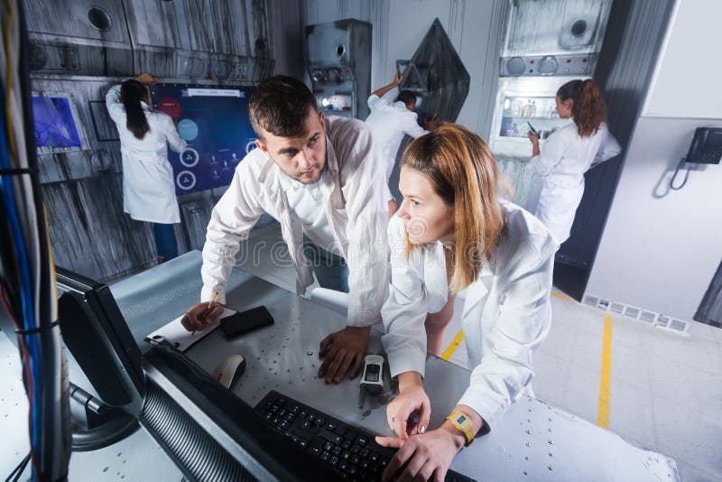 Adults in quest room stock image. Image of discussion - 228399411