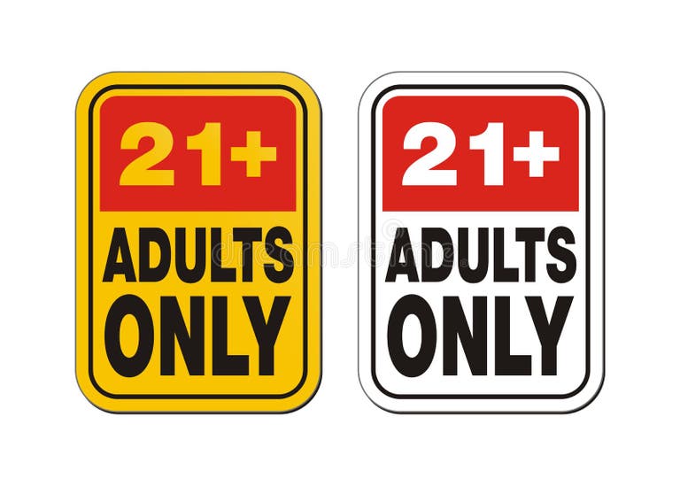 21 for adults only signs stock illustration. Illustration of symbol ...