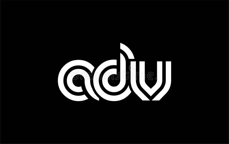 ADV Creative Unique Modern Letter Logo Design Stock Illustration ...