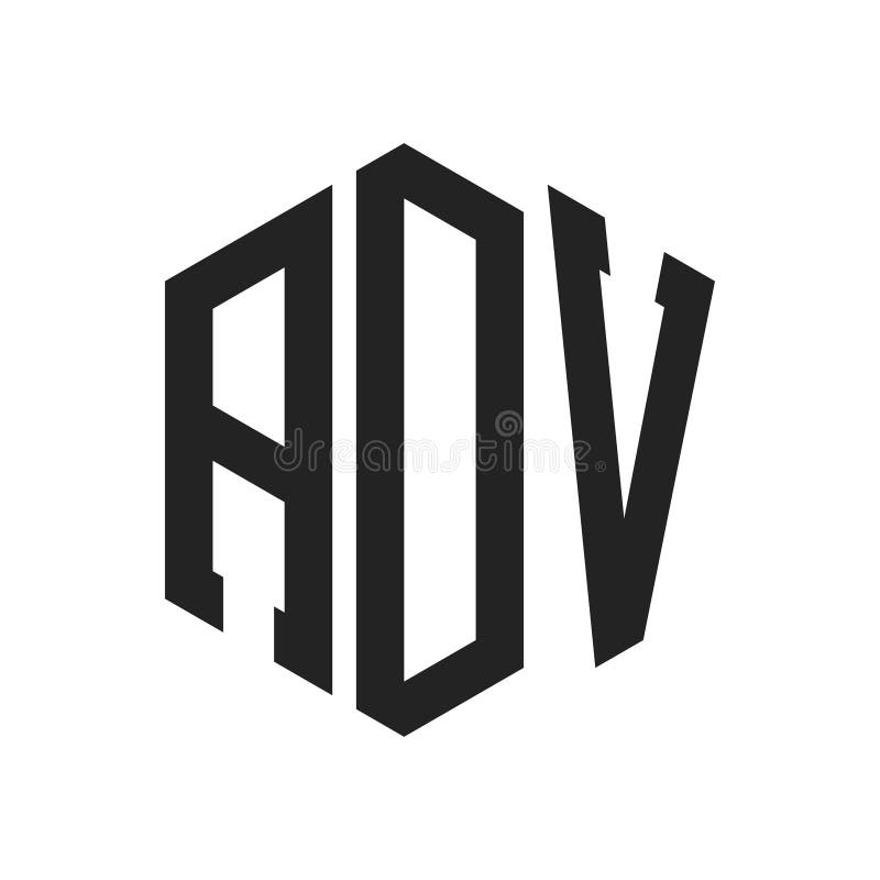 ADV Logo Design. Initial Letter ADV Monogram Logo Using Hexagon Shape ...