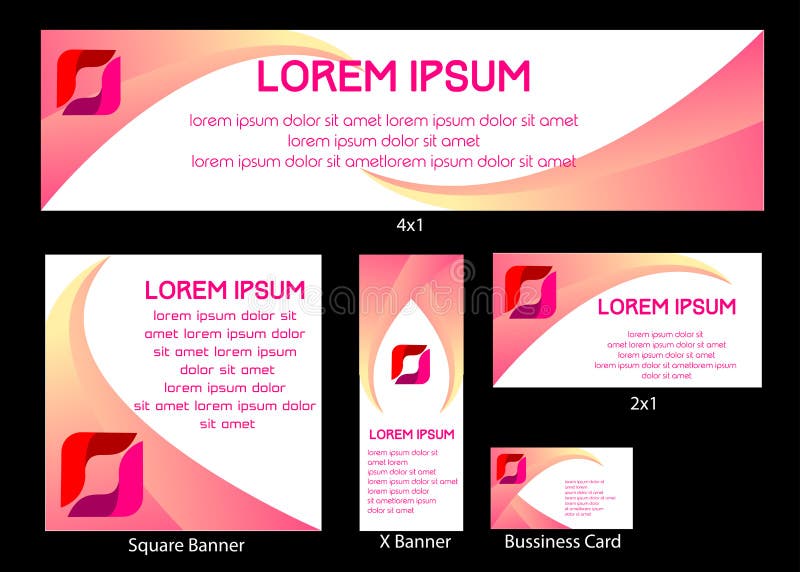 ADV PACK 1 Pink Girly Feminine Banner Advertisement Company Corporate ...