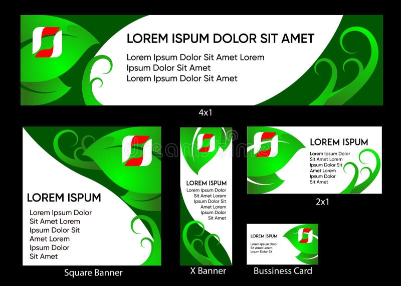 Green Leaf Eco Nature Plant Tree Company Banner Backdrop Advertisement ...