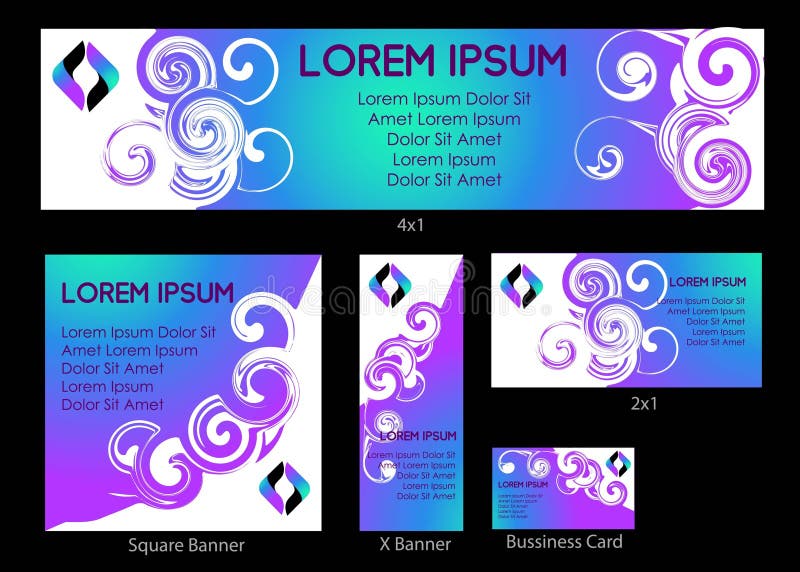 Blue abstract banner set stock vector. Illustration of cold - 101866263 Blue abstract banner set stock vector. Illustration of cold - 101866263