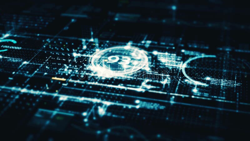 Advance Data Matrix Cyber Environment Display Stock Illustration ...