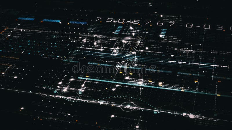 Advance Data Matrix Cyber Environment Display Stock Illustration ...