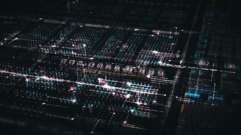 Advance Data Matrix Cyber Environment Display Stock Illustration ...