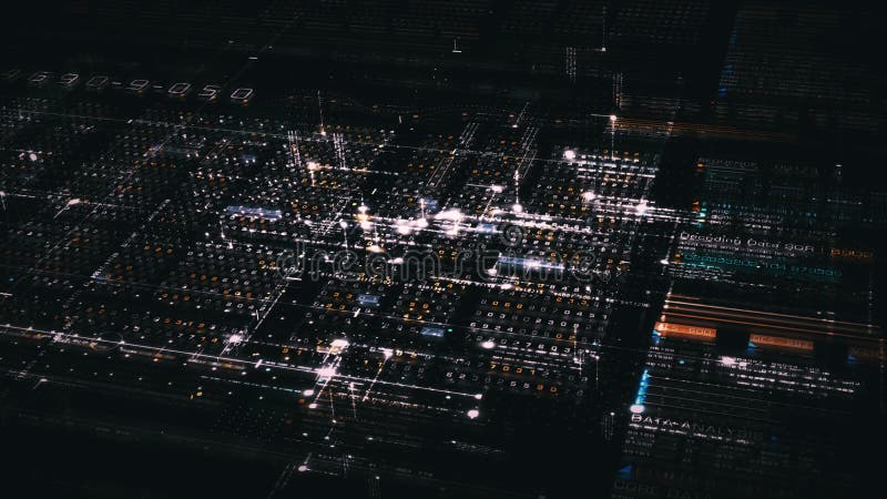 Advance Data Matrix Cyber Environment Display Stock Illustration ...