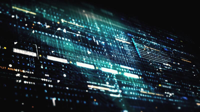 Advance Data Matrix Simulation UI Background Stock Illustration - Illustration of network ...
