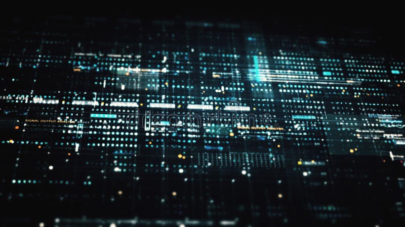Advance Data Matrix Simulation UI Background Stock Illustration ...