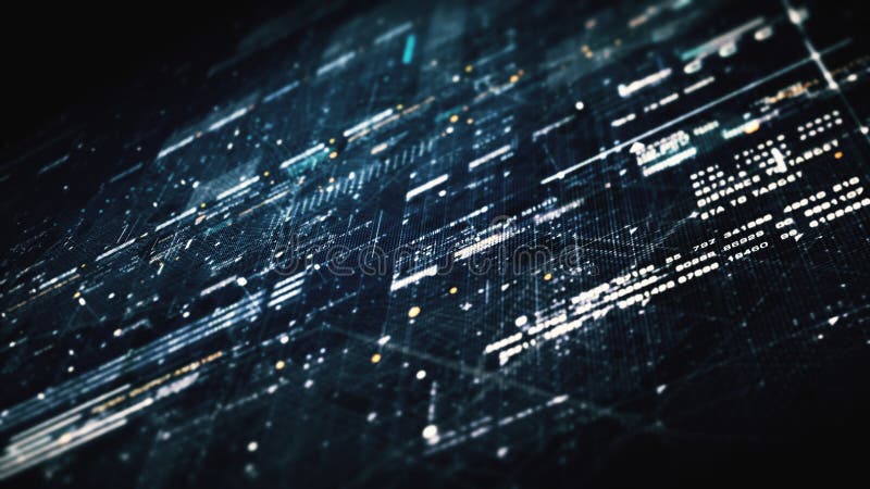 Advance Data Matrix Simulation UI Background Stock Illustration ...