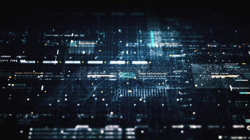 Advance Data Matrix Simulation UI Background Stock Illustration ...