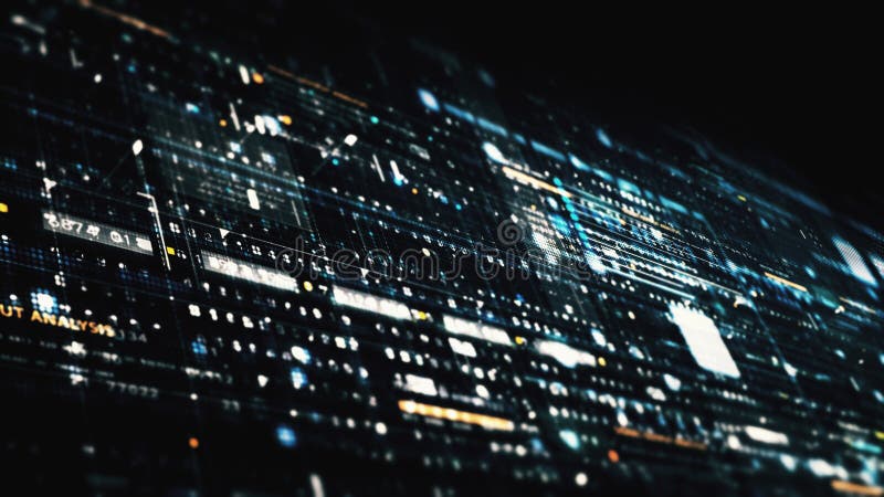 Advance Data Matrix Simulation UI Background Stock Illustration ...