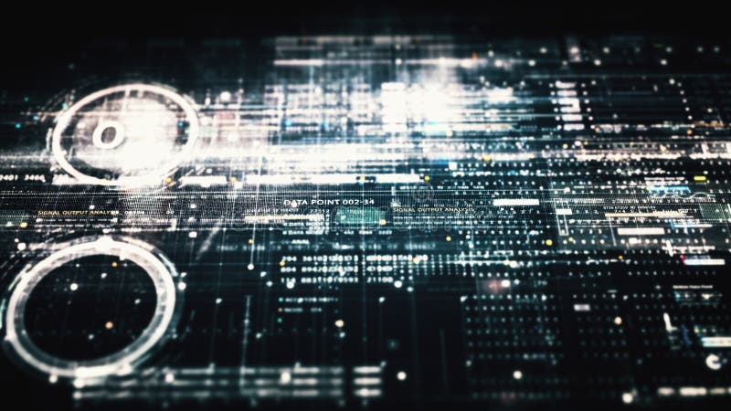 Advance Data Matrix Simulation UI Background Stock Illustration ...