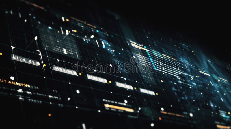 Advance Data Matrix Simulation UI Background Stock Illustration ...