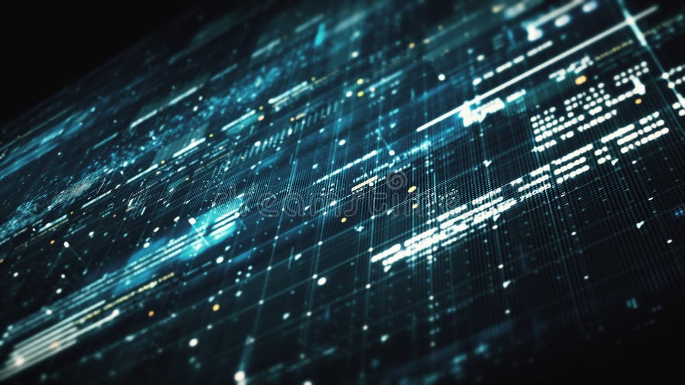 Advance Data Matrix Simulation UI Background Stock Illustration ...