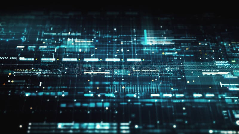 Advance Data Matrix Simulation UI Background Stock Illustration ...