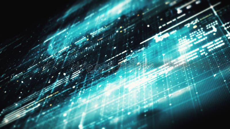 Advance Data Matrix Simulation UI Background Stock Illustration ...