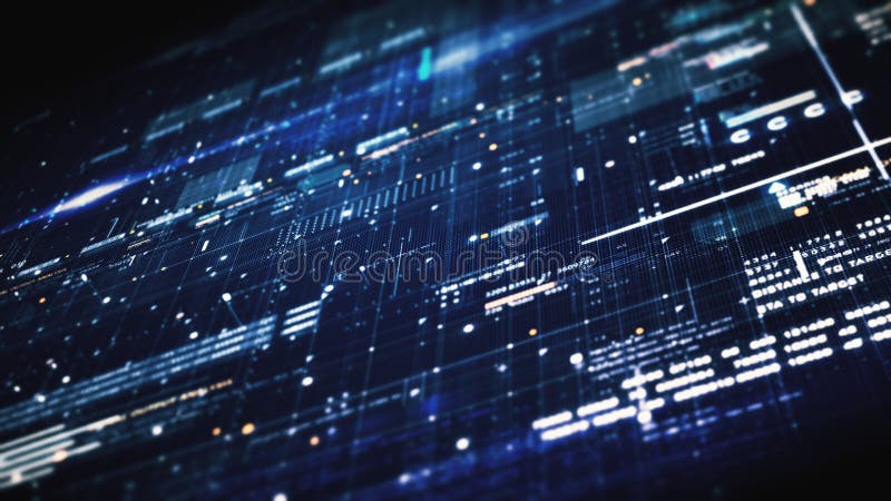 Advance Data Matrix Simulation UI Background Stock Illustration ...