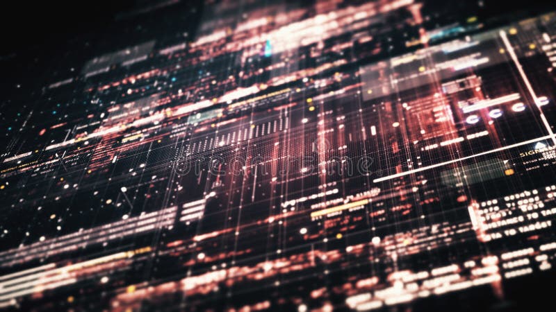 Advance Data Matrix Simulation UI Background Stock Illustration ...