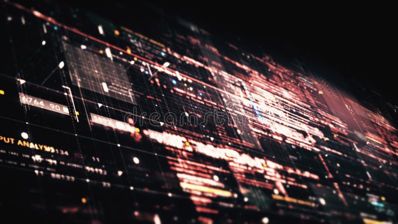 Advance Data Matrix Simulation UI Background Stock Illustration ...