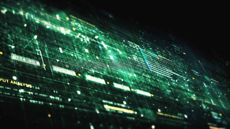 Advance Data Matrix Simulation UI Background Stock Illustration ...