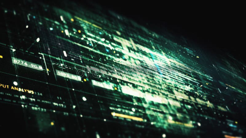 Advance Data Matrix Simulation UI Background Stock Illustration ...
