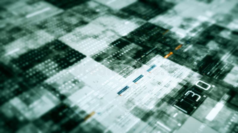 Advance Data Matrix Simulation UI Background Stock Illustration ...