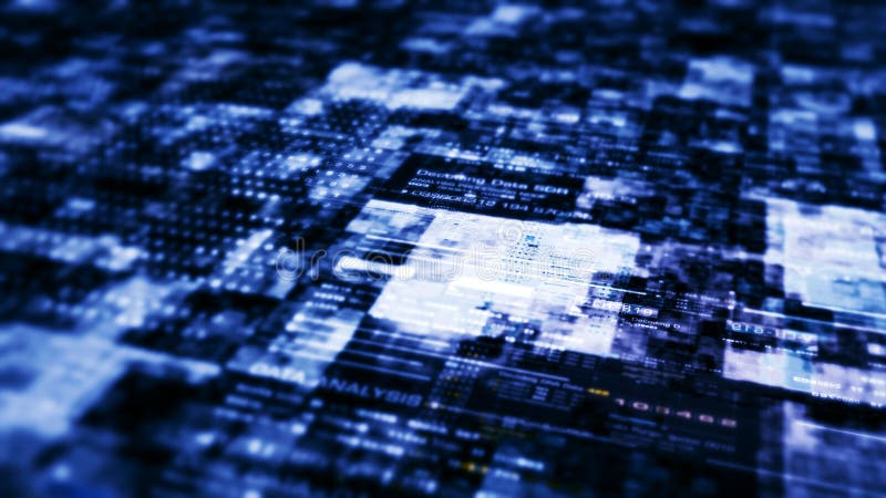 Advance Data Matrix Simulation UI Background Stock Photo - Image of ...