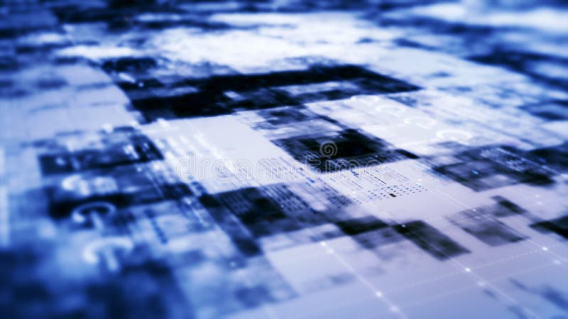 Advance Data Matrix Simulation UI Background Stock Illustration ...
