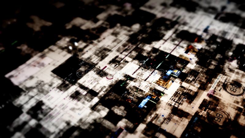 Advance Data Matrix Simulation UI Background Stock Photo - Image of ...