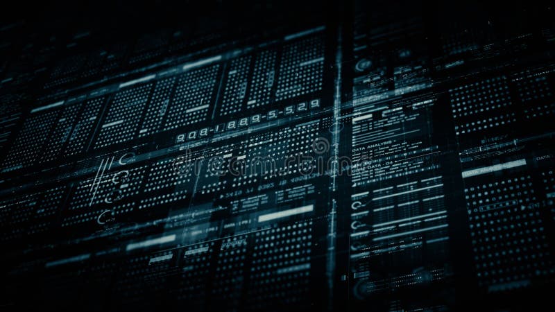 Advance Data Matrix Simulation UI Background Stock Illustration ...