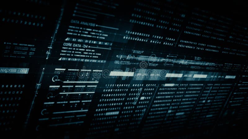 Advance Data Matrix Simulation UI Background Stock Illustration ...