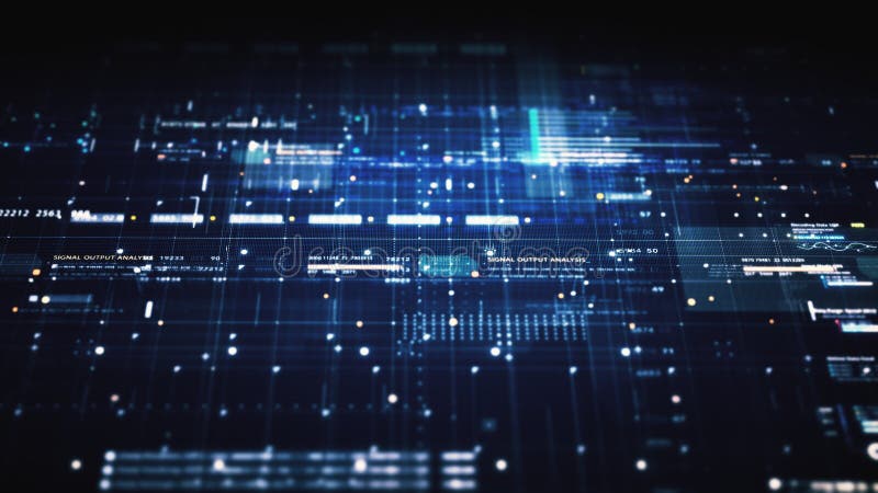 Advance Data Matrix Simulation UI Background Stock Illustration ...