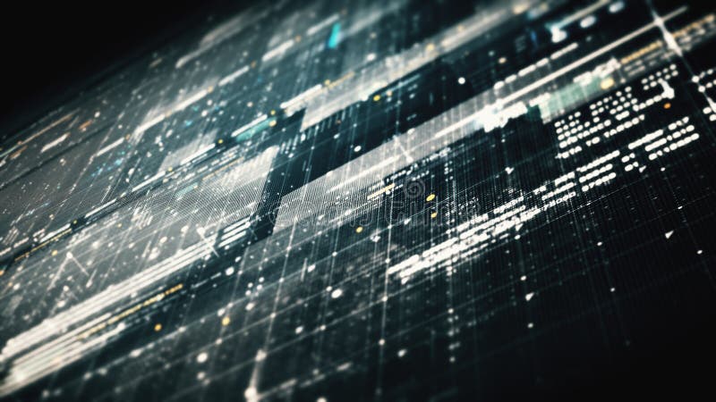 Advance Data Matrix Simulation UI Background Stock Illustration ...