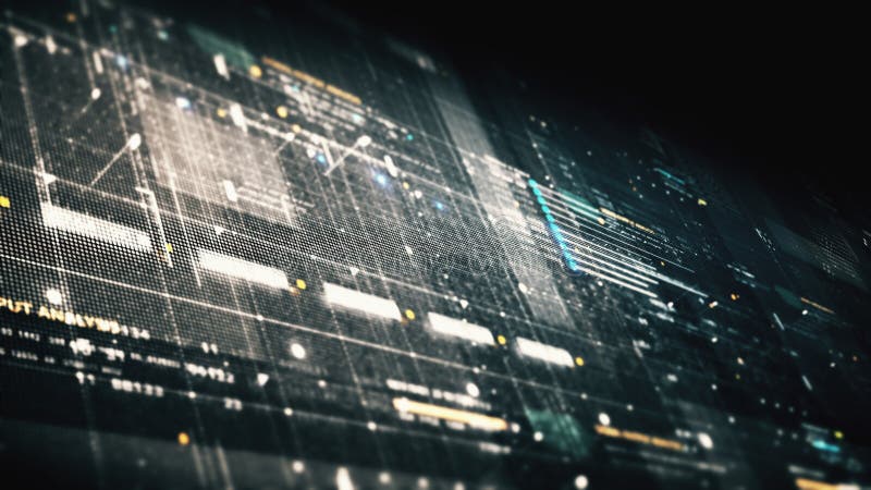 Advance Data Matrix Simulation UI Background Stock Illustration ...