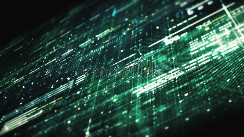 Advance Data Matrix Simulation UI Background Stock Illustration ...