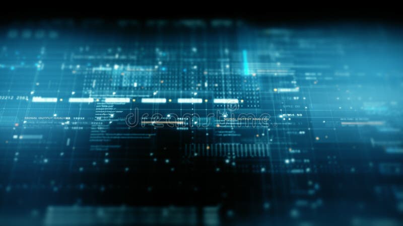 Advance Data Matrix Simulation UI Background Stock Illustration ...