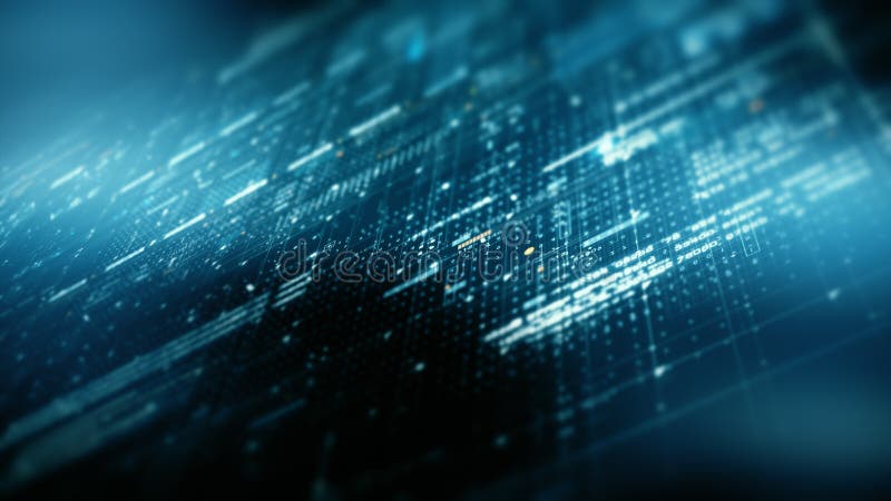 Advance Data Matrix Simulation UI Background Stock Illustration - Illustration of neural ...