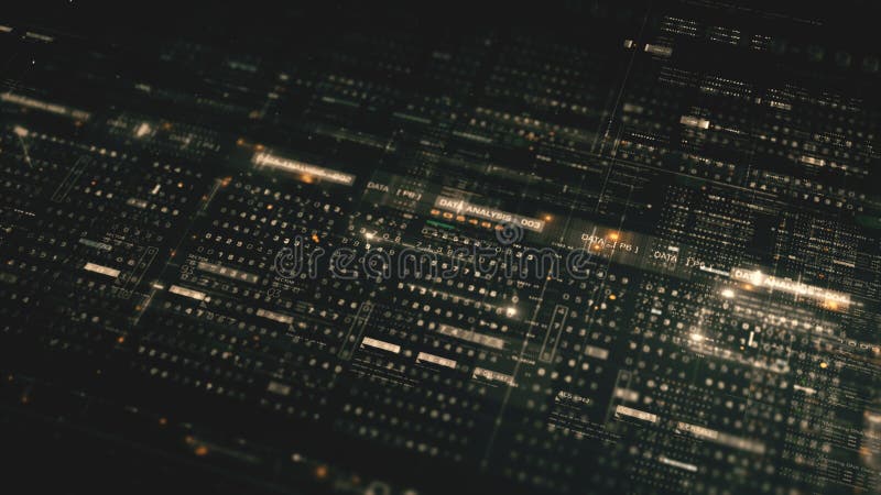 Advance Data Matrix Simulation UI Background Stock Illustration ...